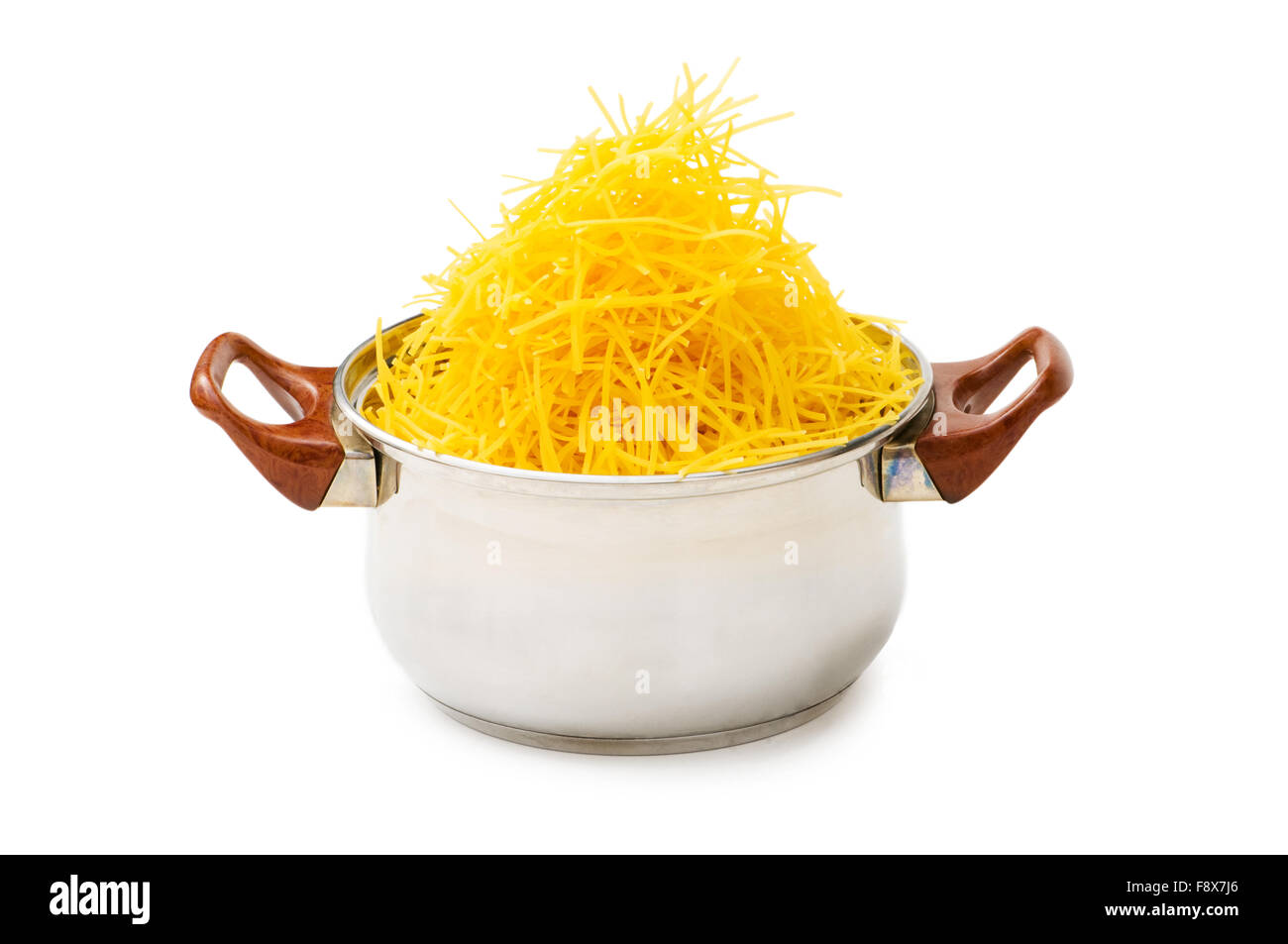 Spaghetti pot isolated on the white background Stock Photo - Alamy