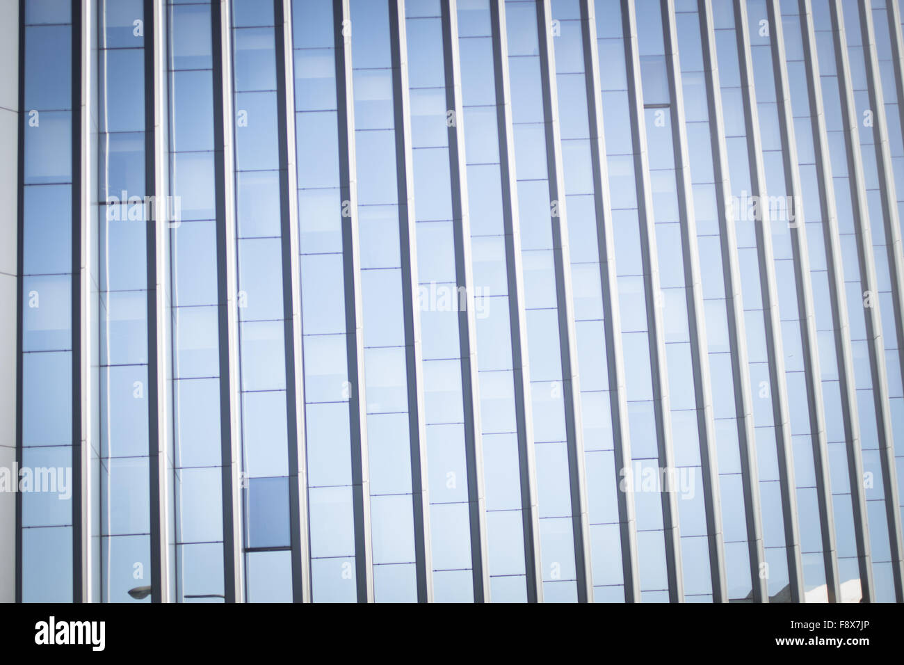 Skyscraper office tower block windows in lines semi abstract shot in ...