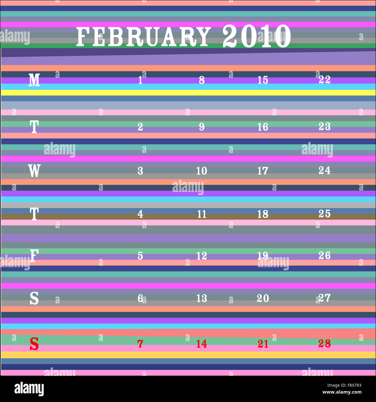 february 2010 - stripes Stock Photo - Alamy