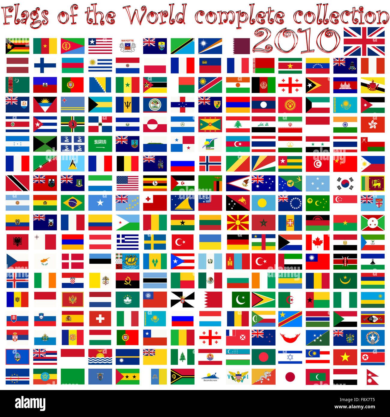 flags of the world against white Stock Photo - Alamy