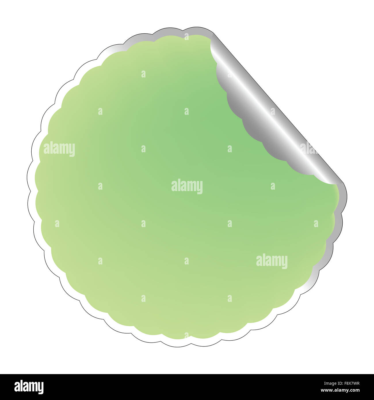 flowerish light green label Stock Photo - Alamy