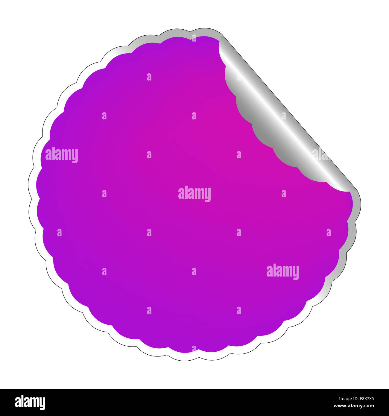 flowerish purple label Stock Photo - Alamy