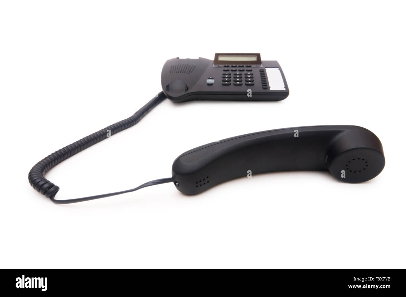 Office phone isolated on the white background Stock Photo - Alamy