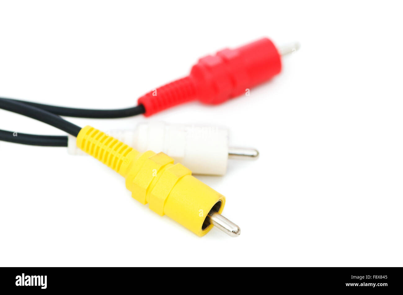 RCA cables isolated on the white background Stock Photo - Alamy