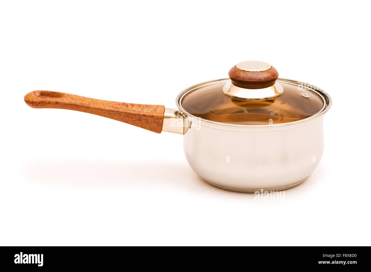Silver saucepan isolated on the white background Stock Photo - Alamy