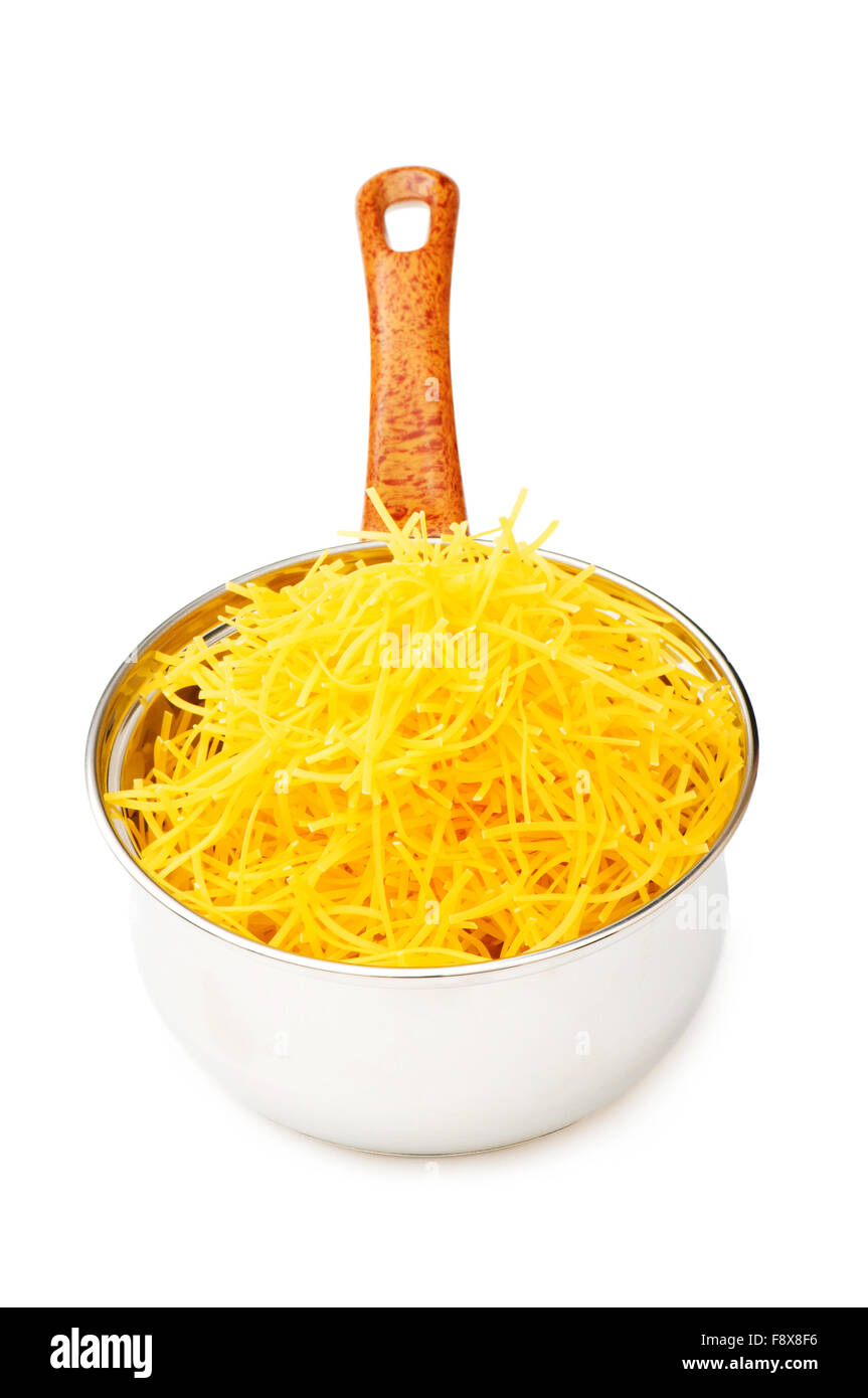 Spaghetti pot isolated on the white background Stock Photo - Alamy