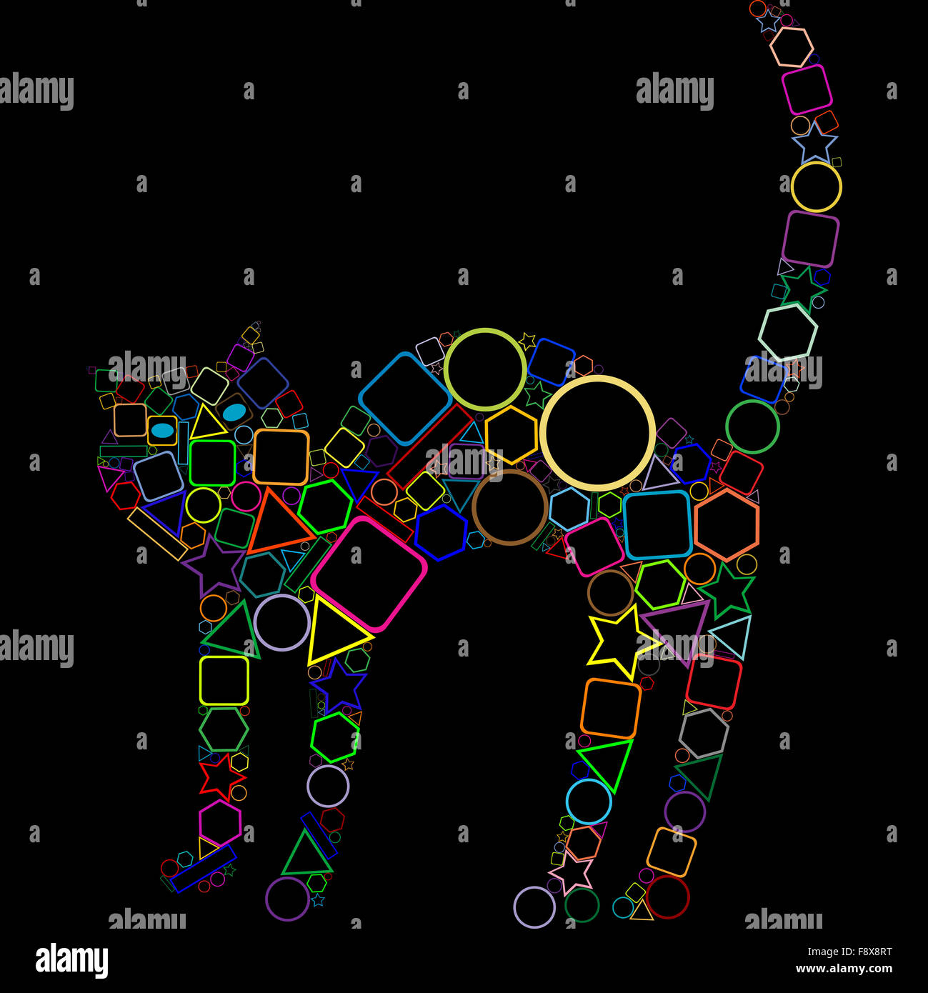 Geometric cat hi-res stock photography and images - Alamy