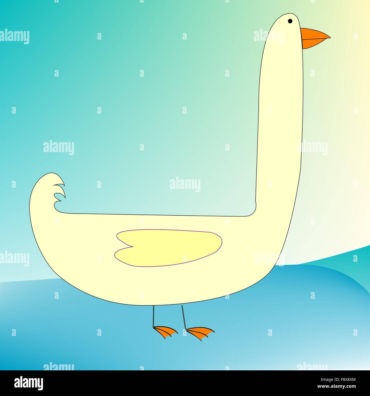 Goose line art hi-res stock photography and images - Alamy