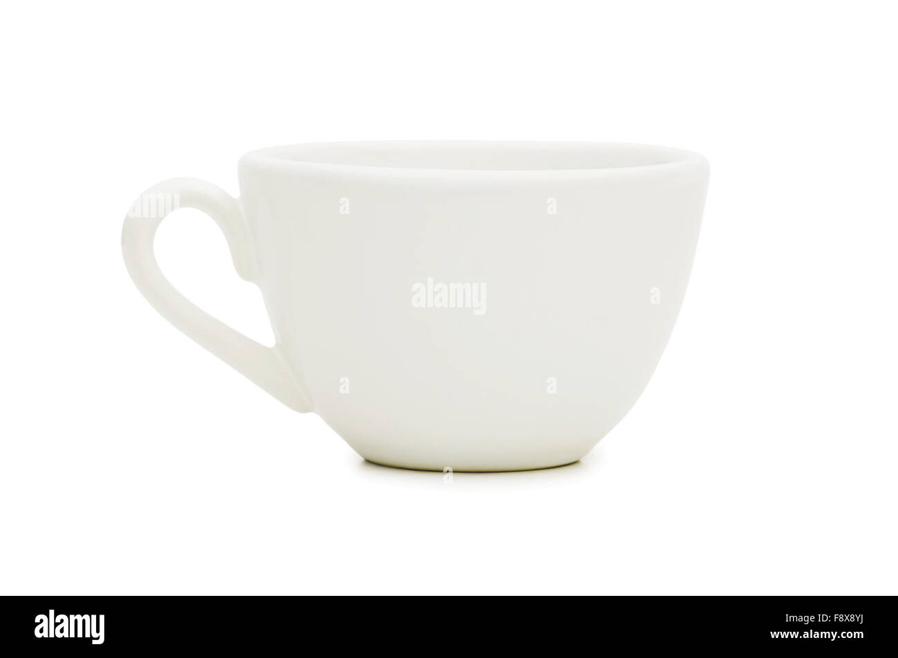 Empty cup isolated on the white background Stock Photo - Alamy