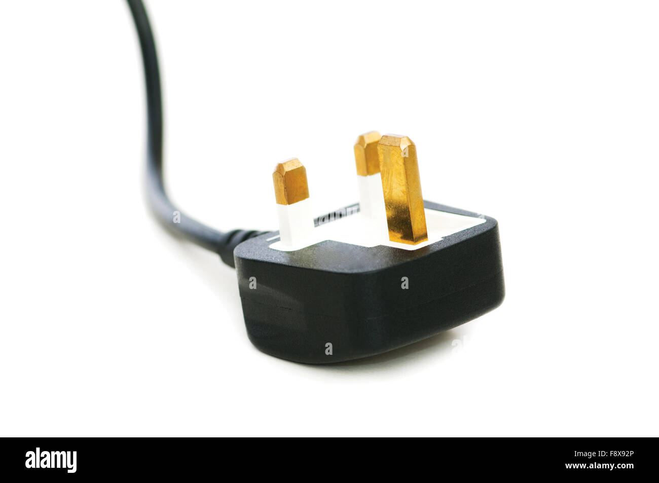 Electric plug isolated on the white background Stock Photo - Alamy