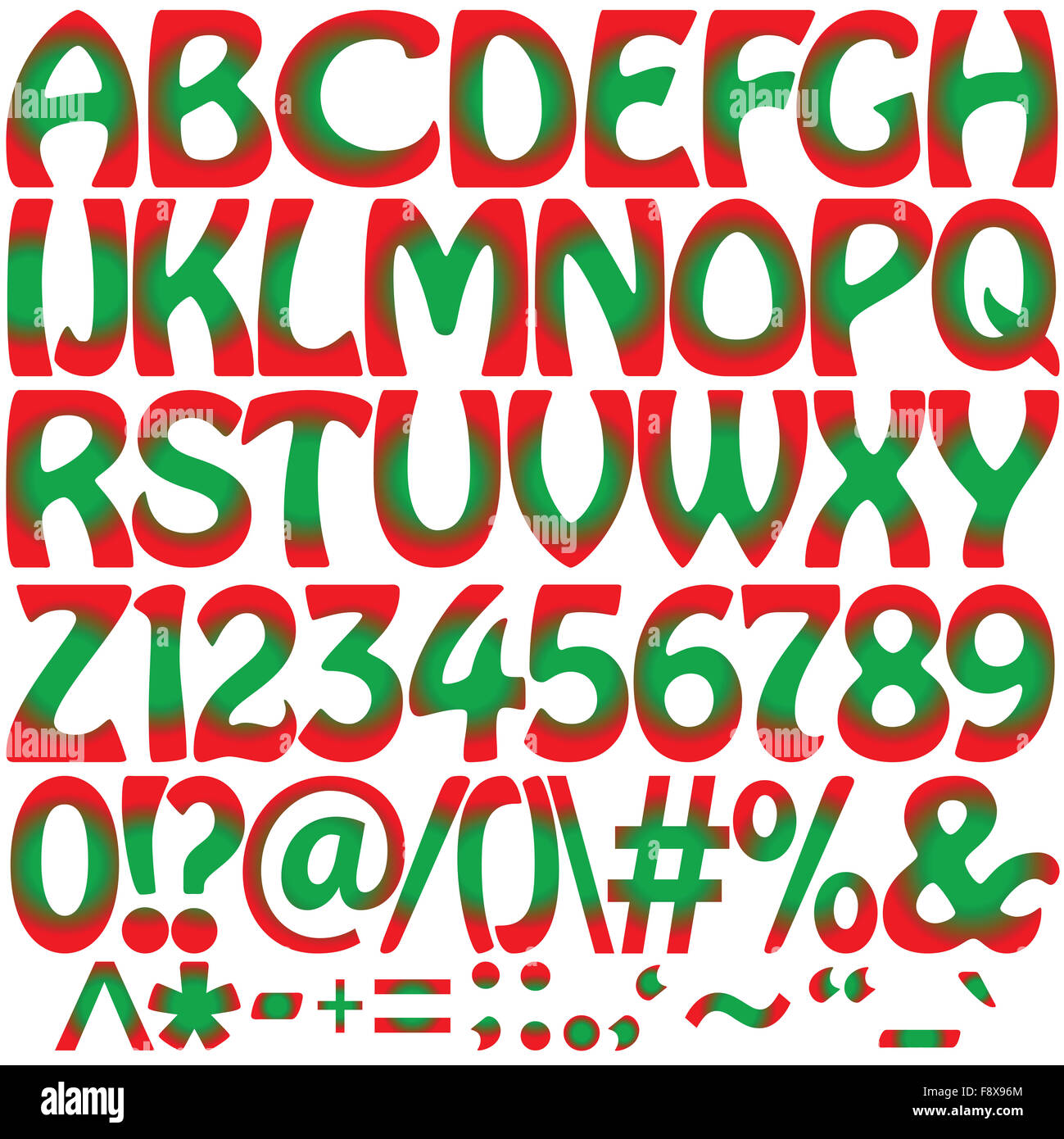 green and red alphabet Stock Photo - Alamy