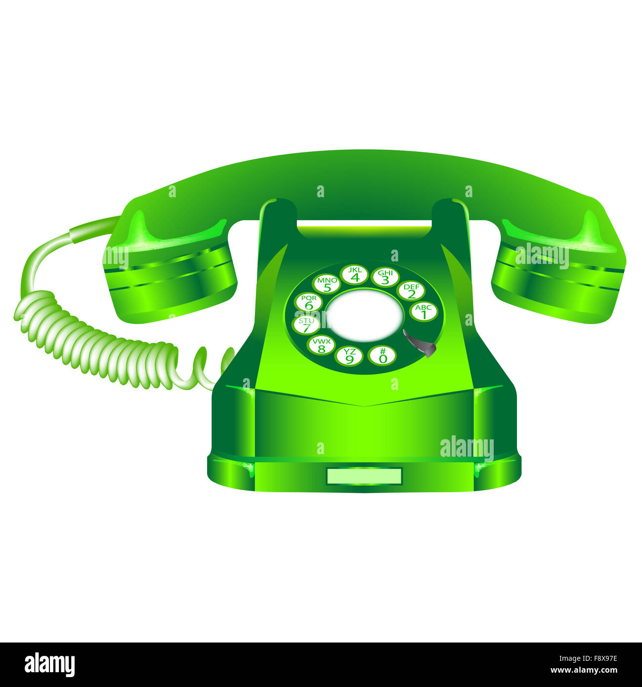 Green retro telephone hi-res stock photography and images - Alamy