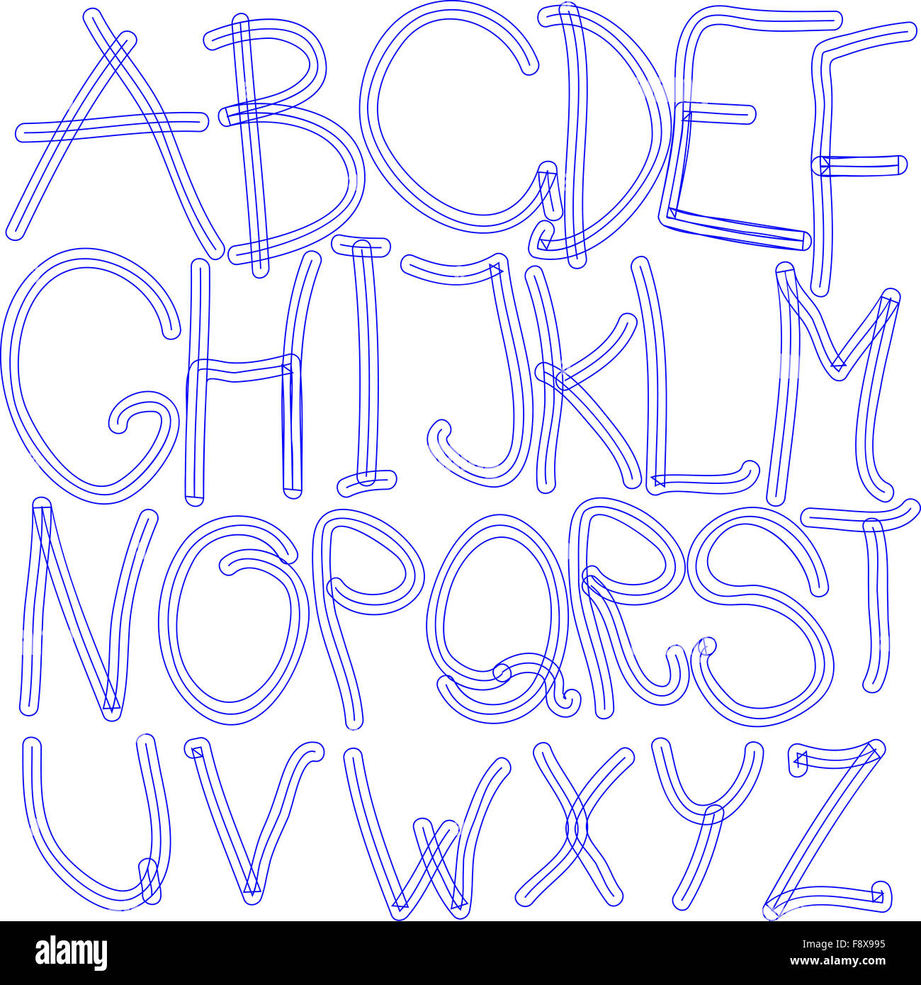 Blue alphabet hi-res stock photography and images - Alamy