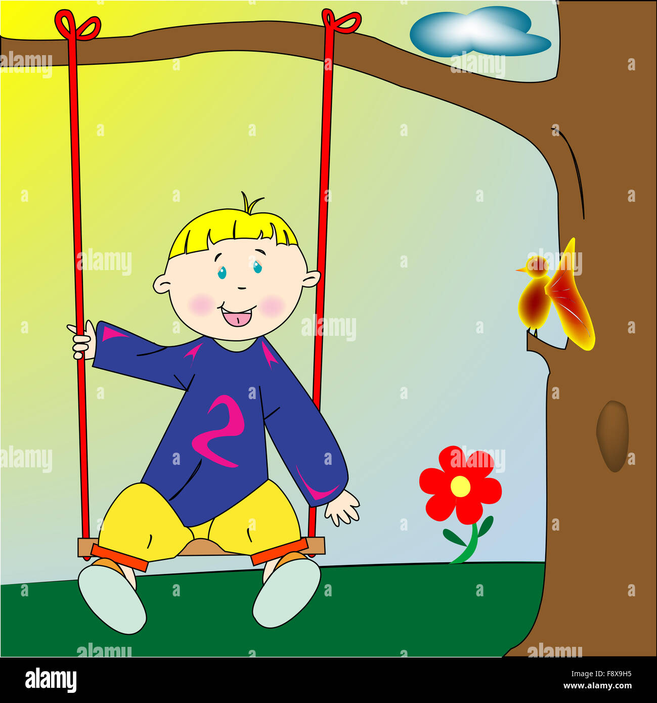 happy boy playing Stock Photo - Alamy