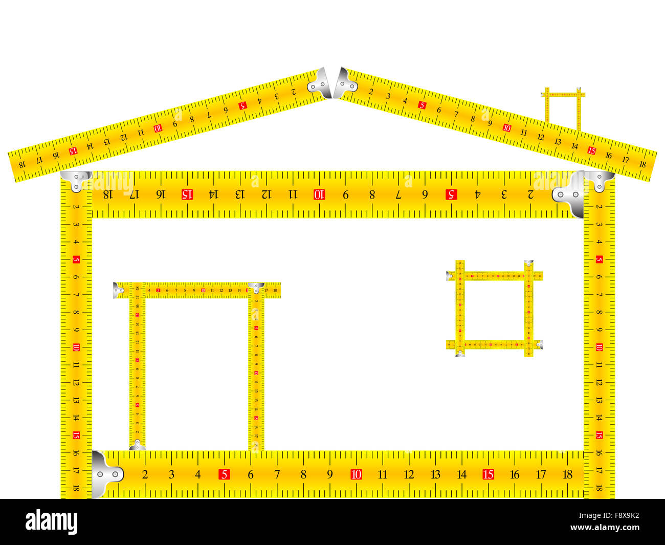 house made of measuring tape Stock Photo - Alamy