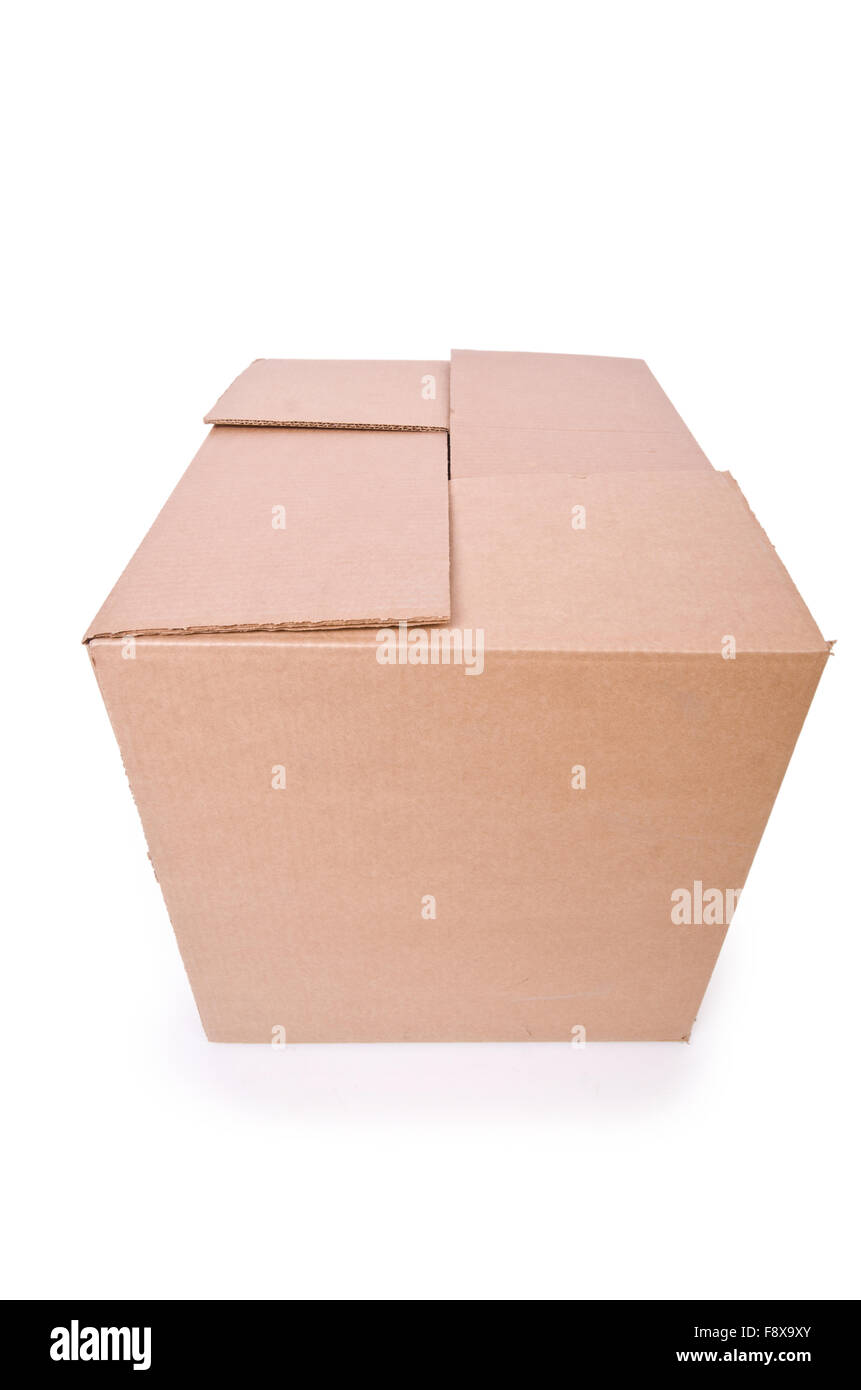 Carton boxes isolated on the white background Stock Photo - Alamy