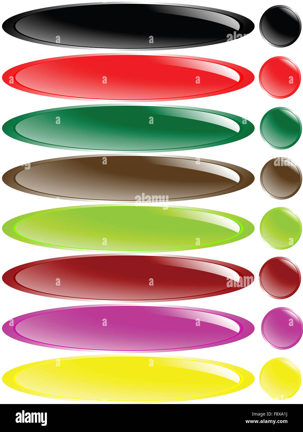 long and round web buttons Stock Photo - Alamy