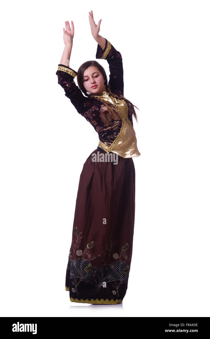 Young lady dancing traditional azeri dance Stock Photo - Alamy
