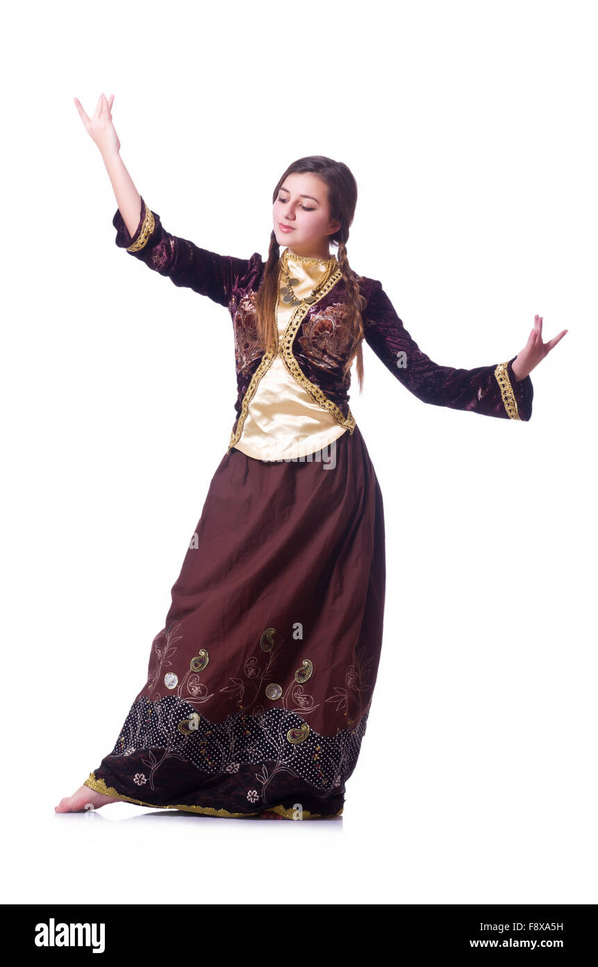 Young lady dancing traditional azeri dance Stock Photo - Alamy