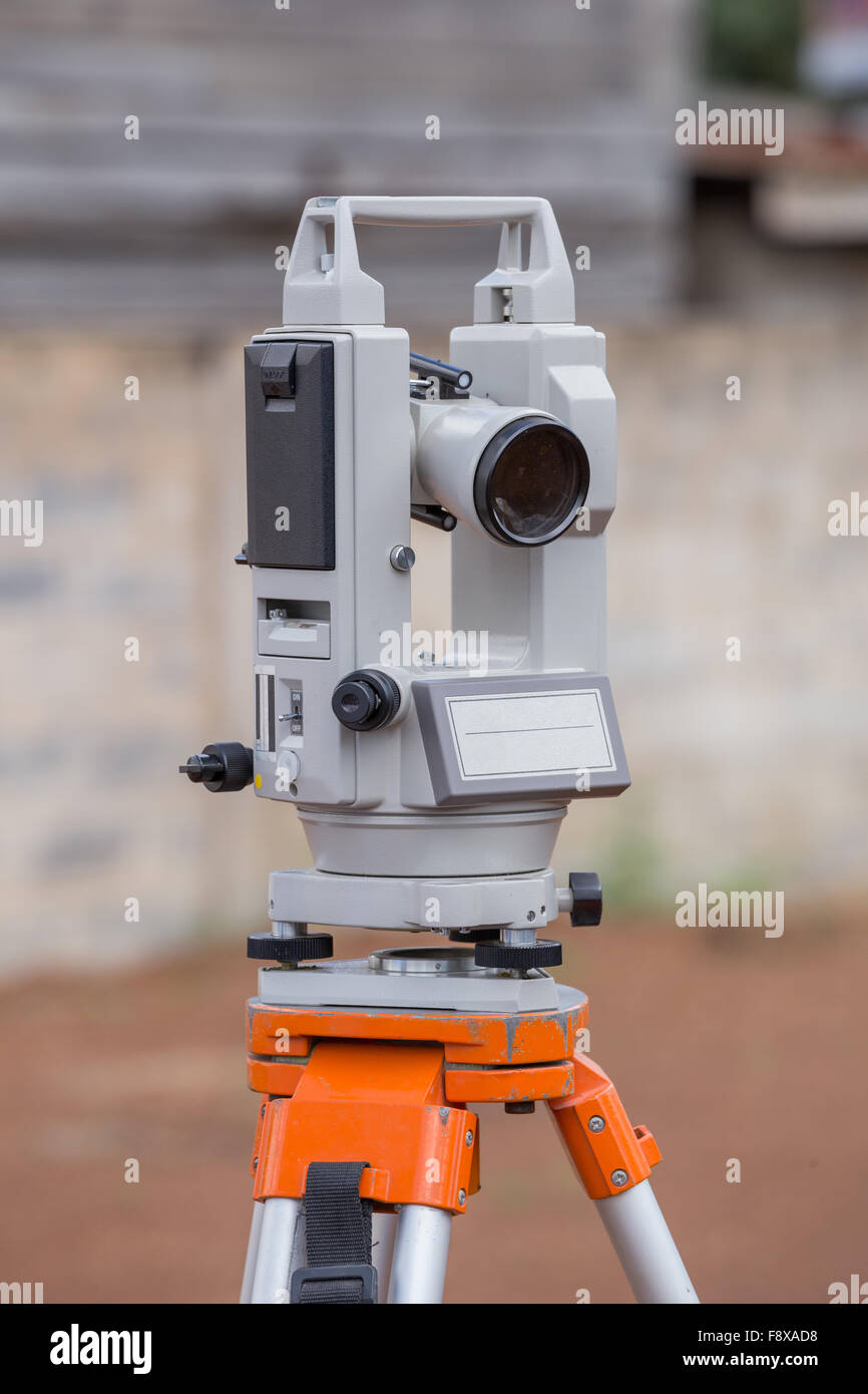 Theodolite land surveyor measurement device hi-res stock photography ...