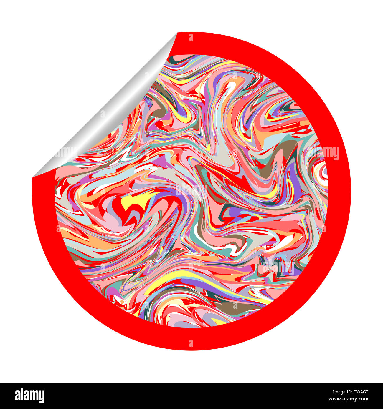 mixed colors sticker isolated on white Stock Photo - Alamy