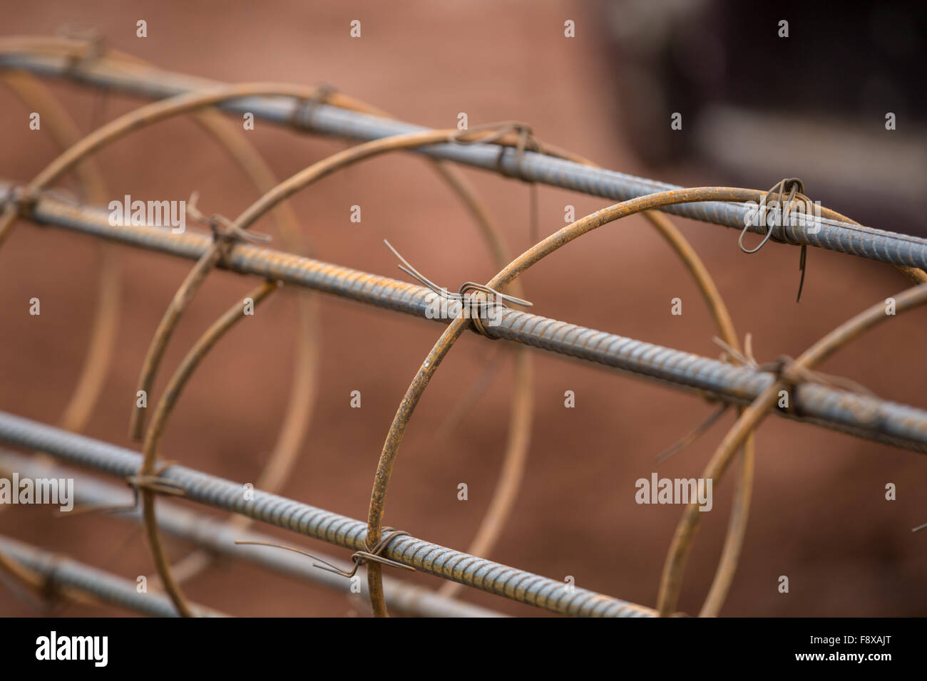 steel rod for poles construction at construction site Stock Photo - Alamy