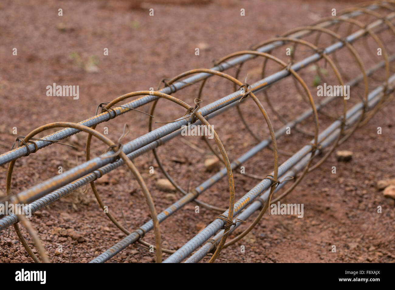 steel rod for poles construction at construction site Stock Photo - Alamy