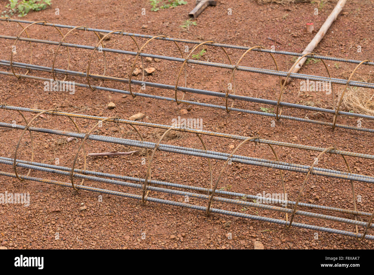 steel rod for poles construction at construction site Stock Photo - Alamy