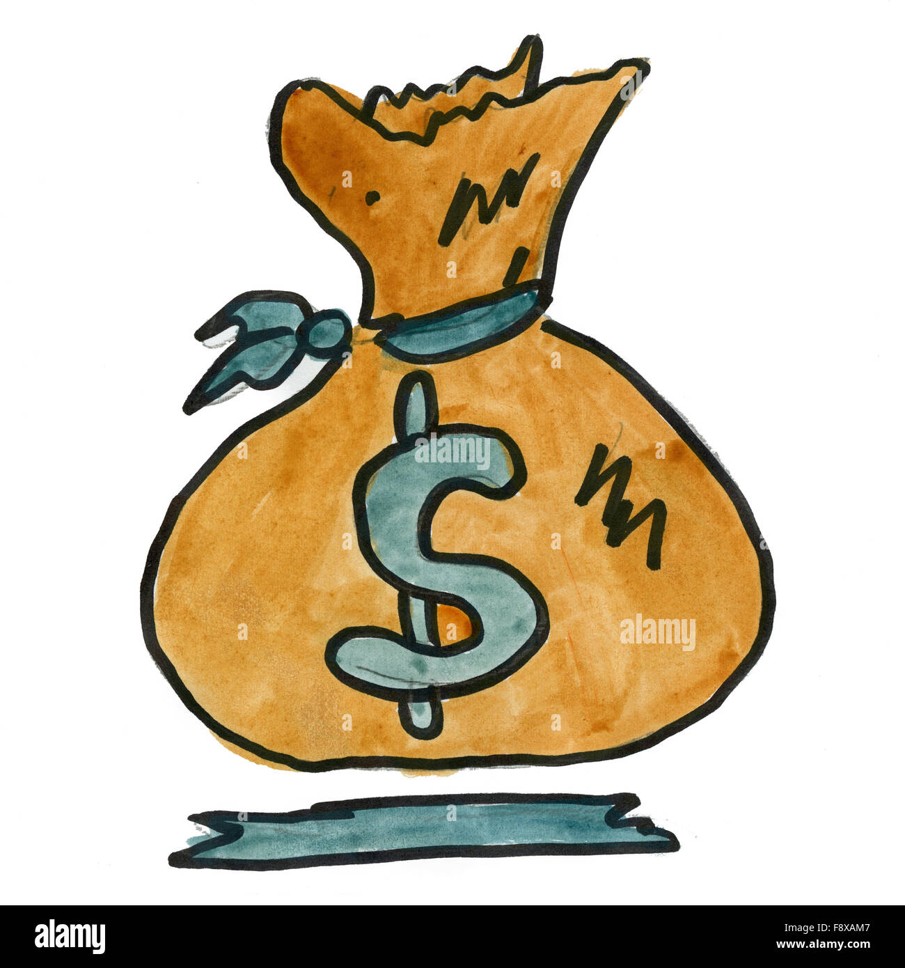 Money bag cartoon hi-res stock photography and images - Alamy