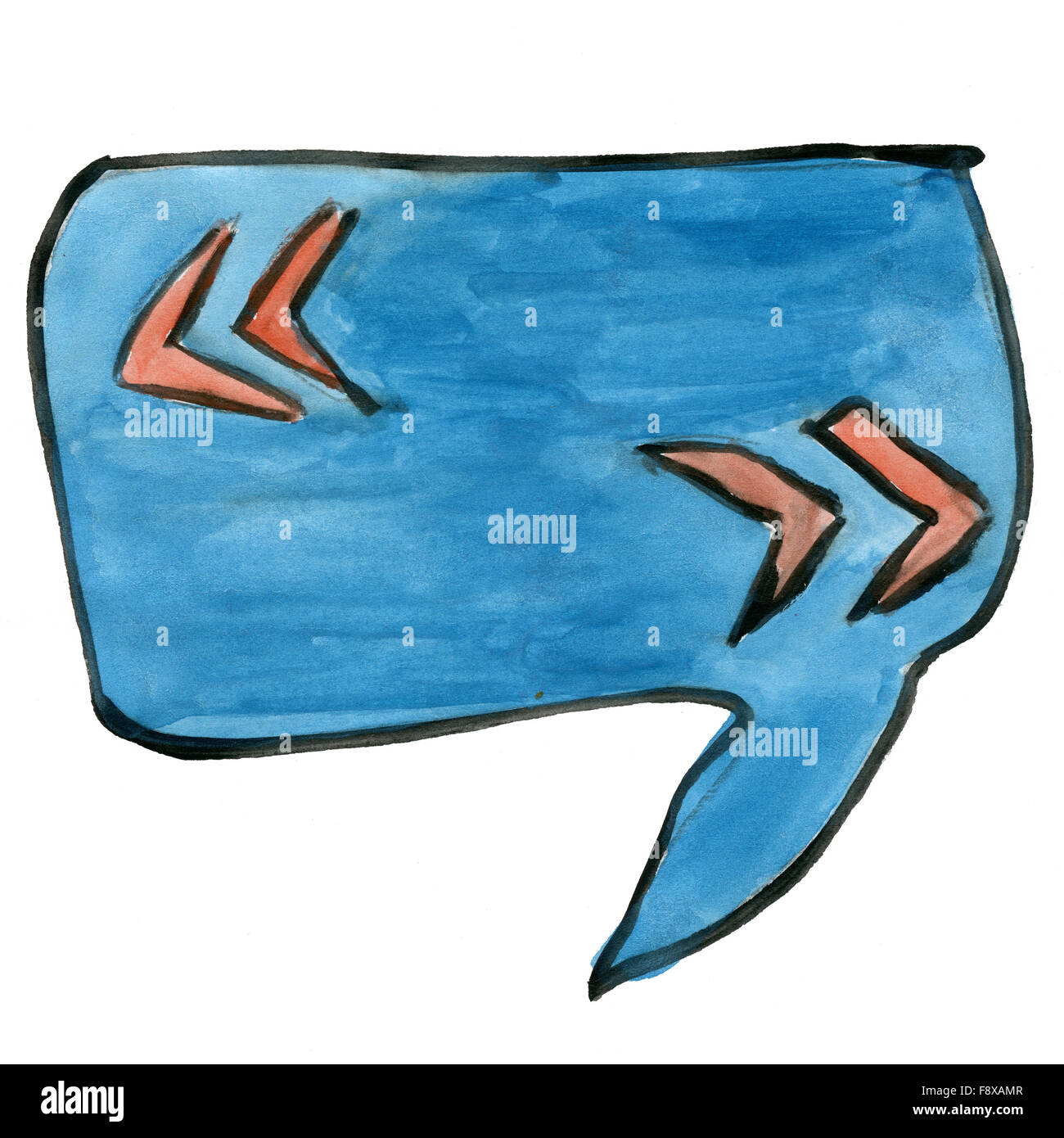 cloud conversation isolated on white background Stock Photo - Alamy