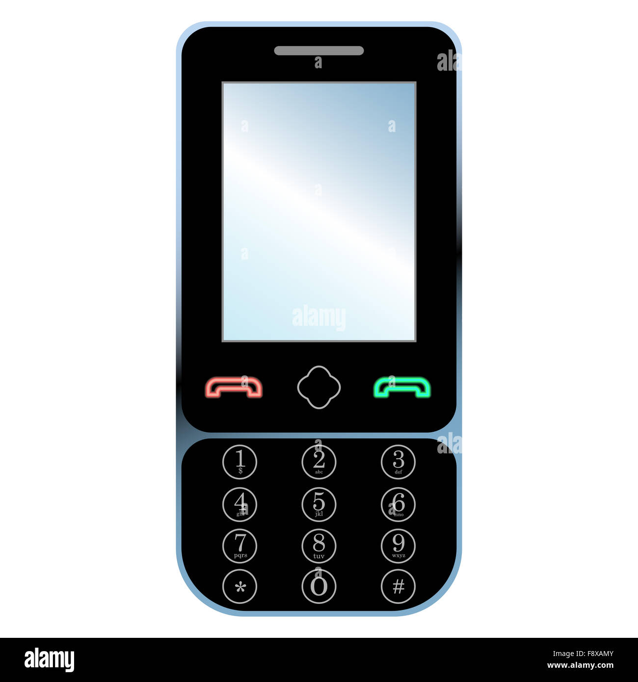 mobile phone isolated on white Stock Photo - Alamy