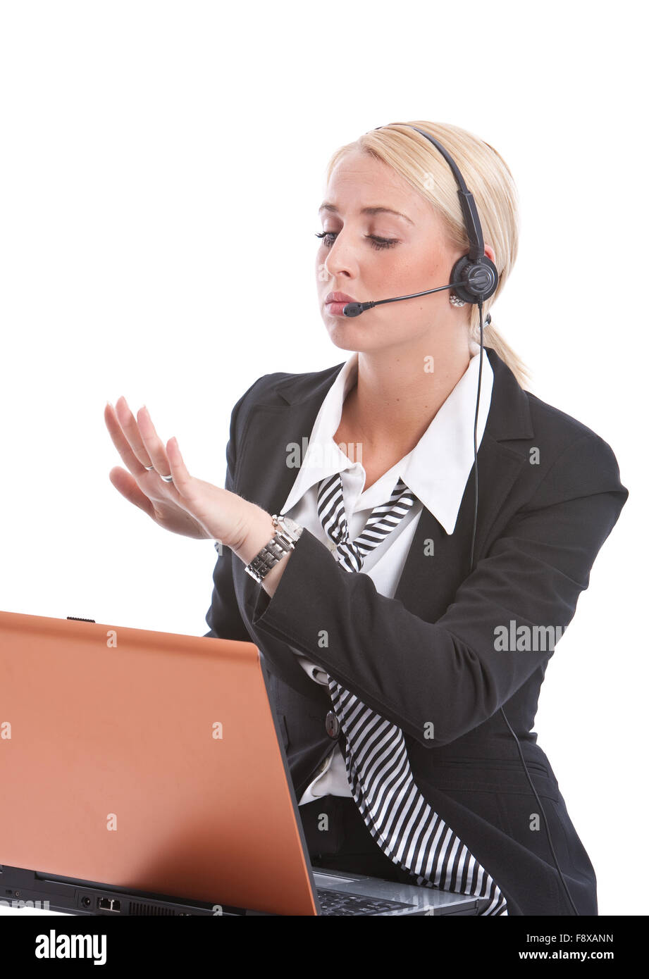 Checking her nails Stock Photo - Alamy