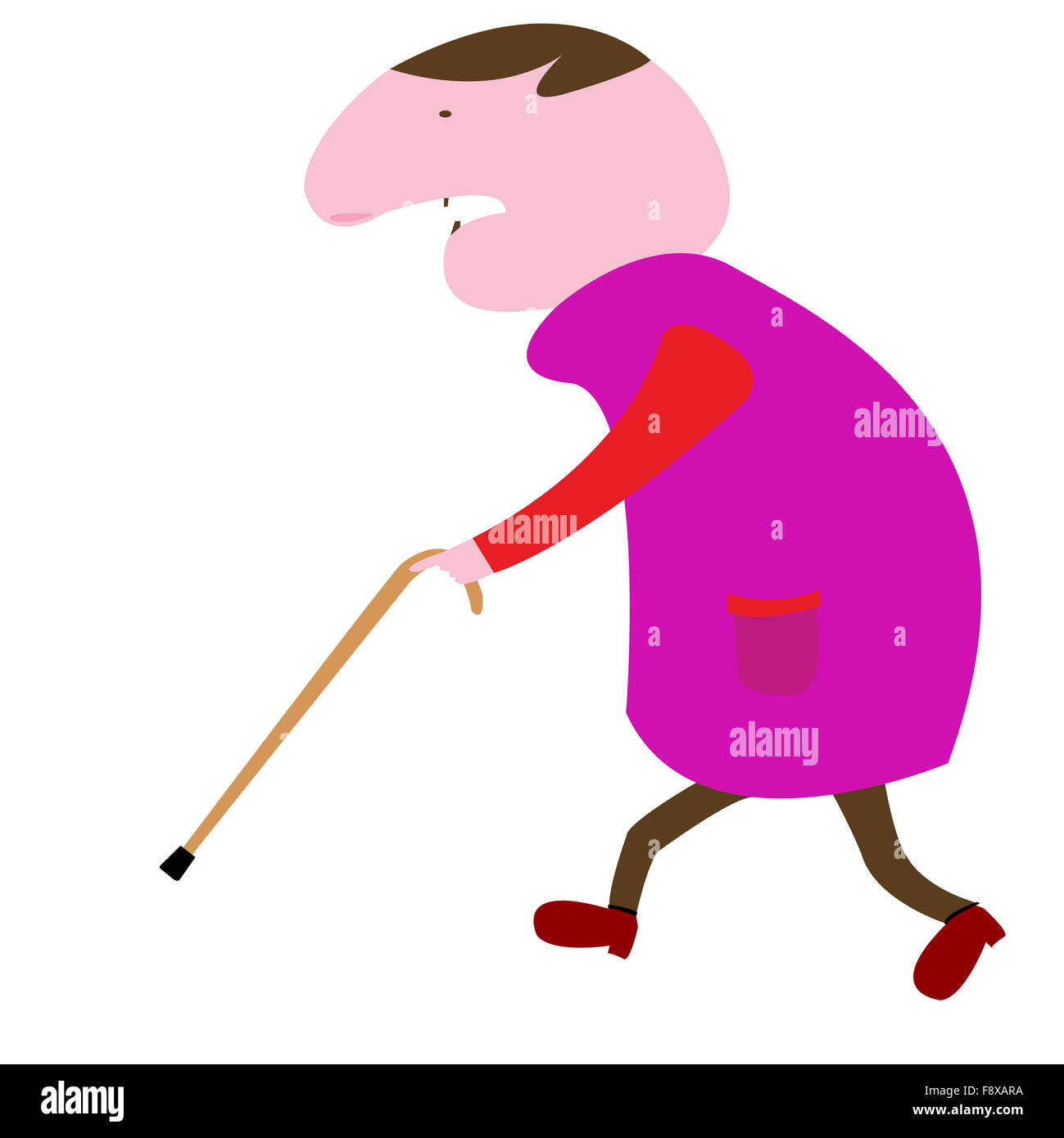 Old man with cane hi-res stock photography and images - Alamy