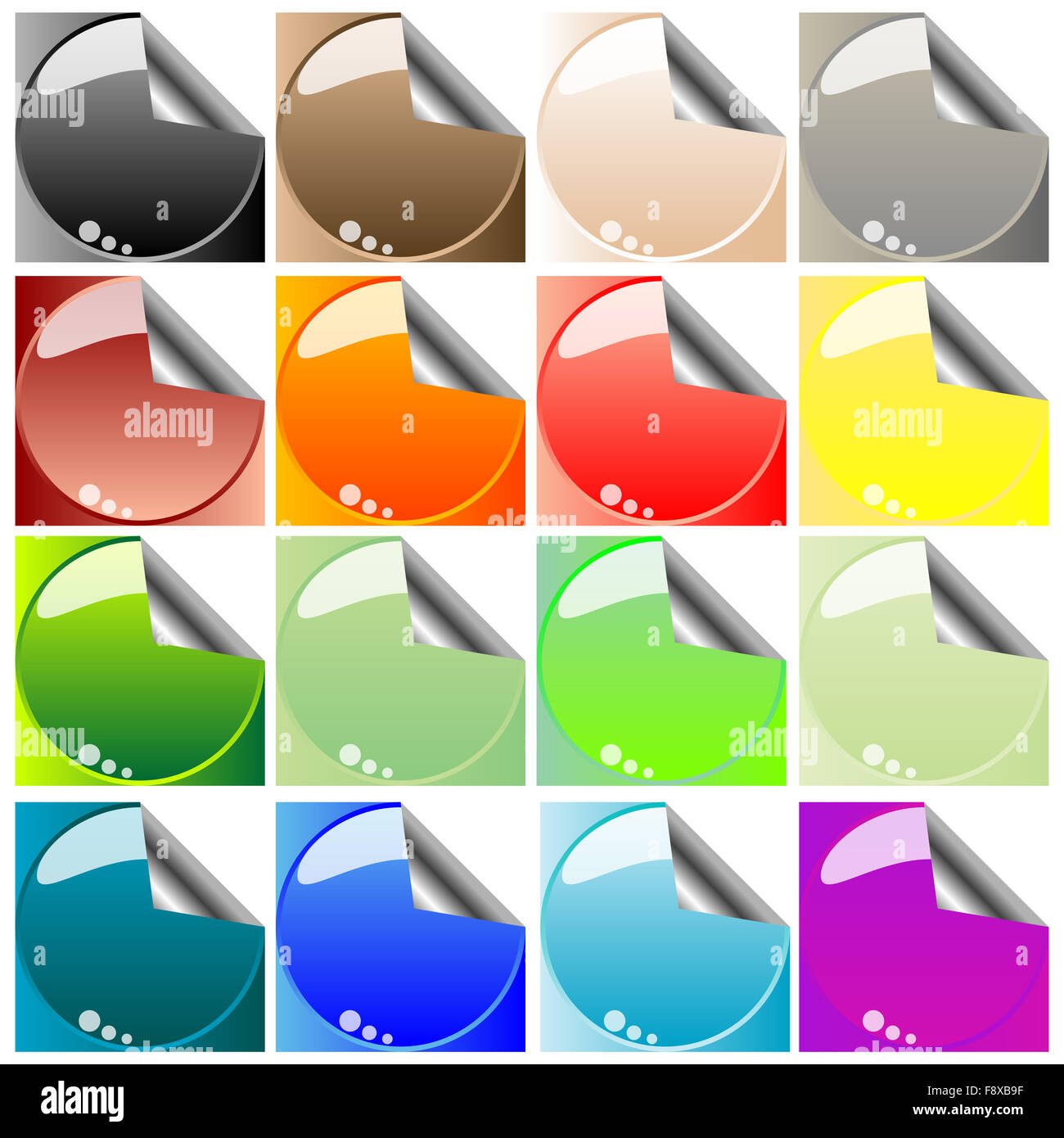 rectangular abstract labels isolated on white Stock Photo - Alamy