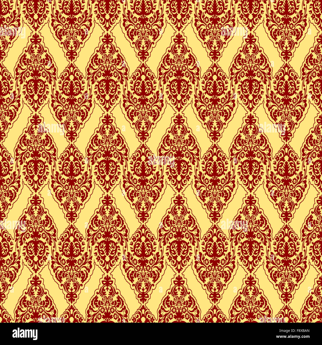 Red damask curtains hi-res stock photography and images - Alamy