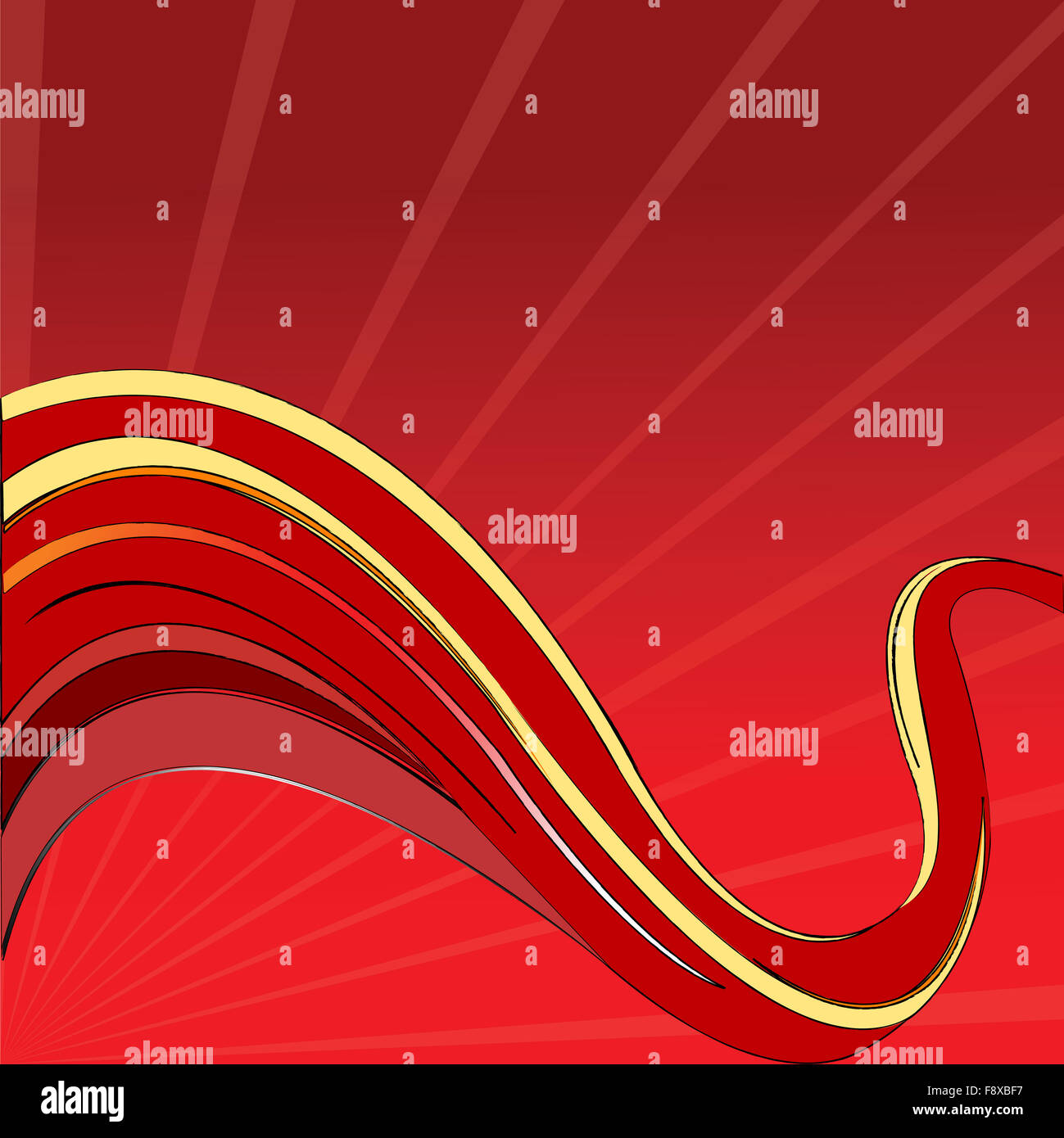 red waves vector Stock Photo - Alamy
