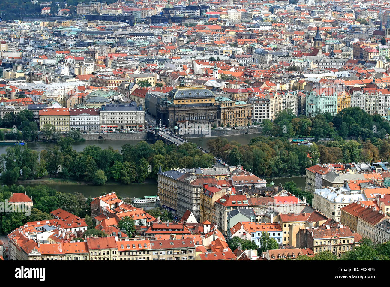 The aerial view of Prague Stock Photo - Alamy