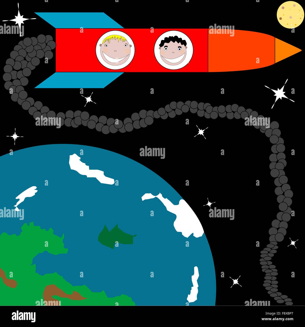 rocket to the moon Stock Photo - Alamy