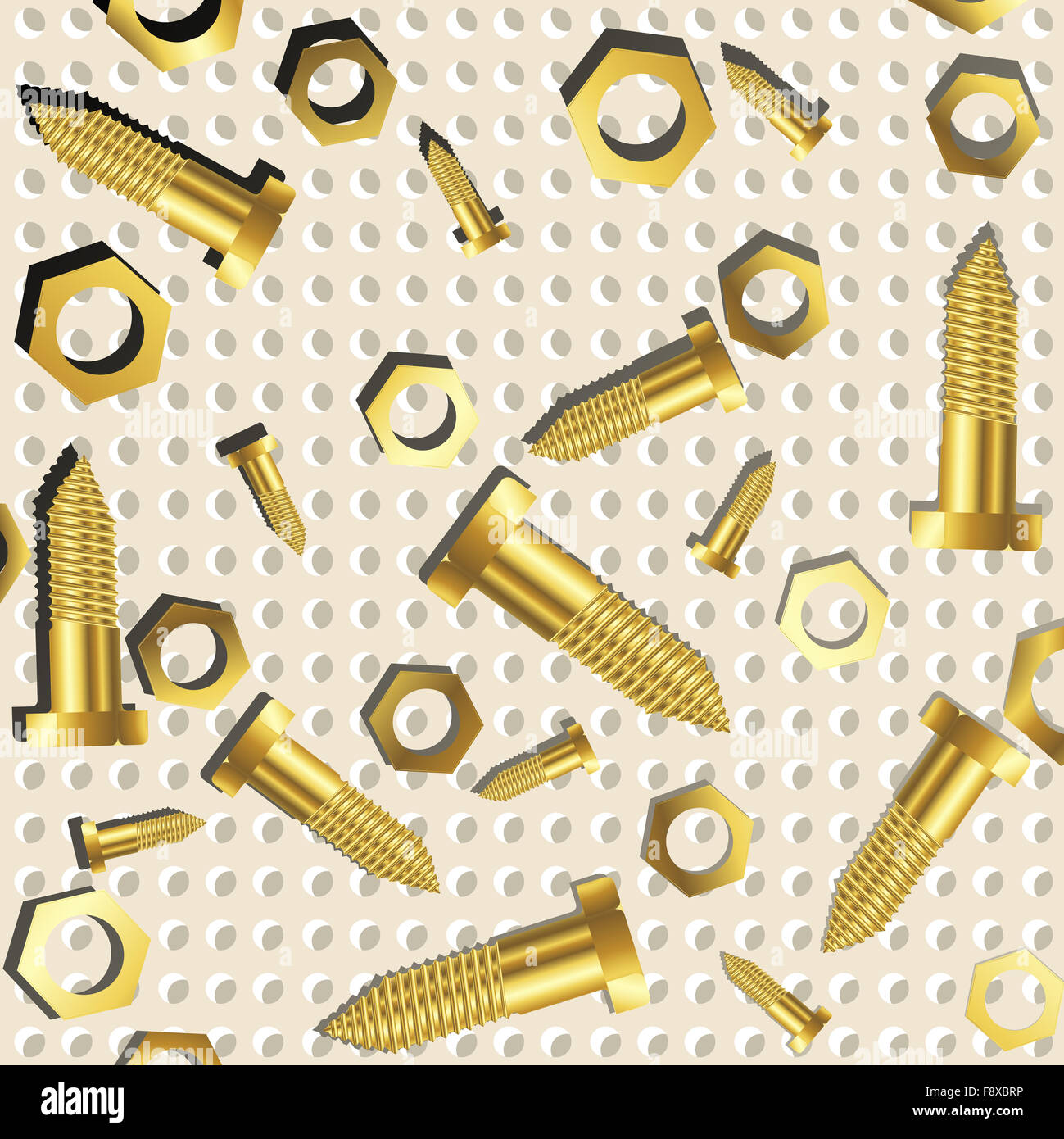 screws and nuts over metallic texture Stock Photo - Alamy