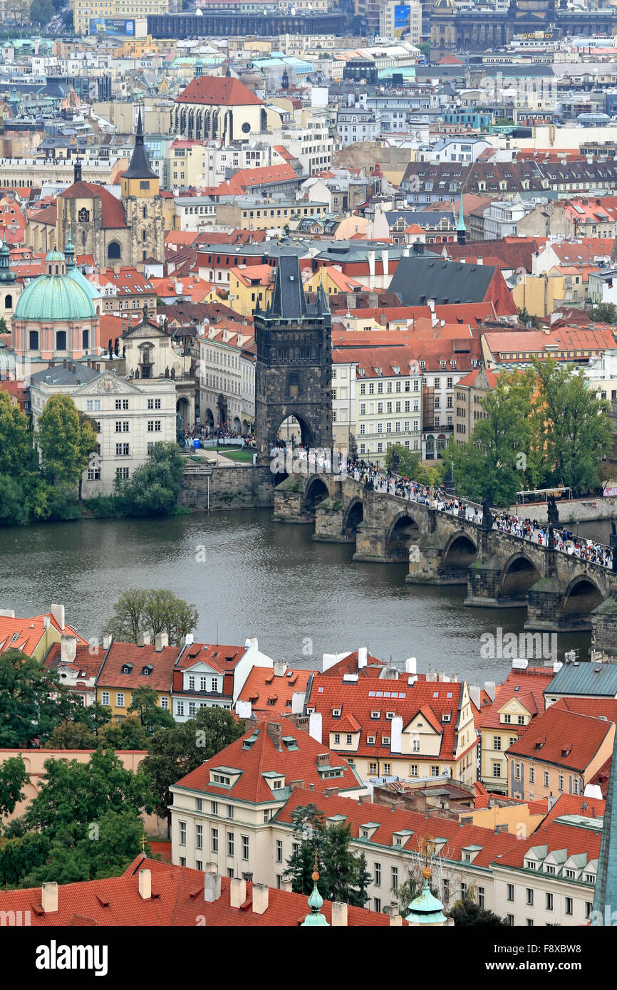 The aerial view of Prague Stock Photo - Alamy