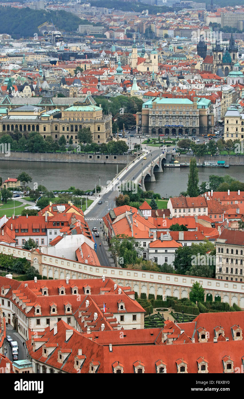 The aerial view of Prague Stock Photo - Alamy