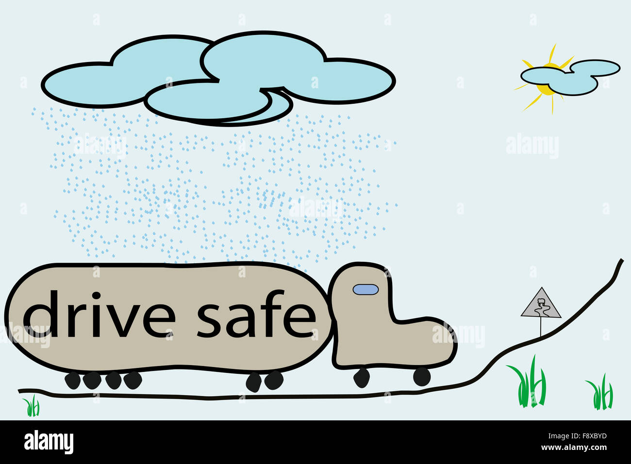drive safe illustration Stock Photo - Alamy