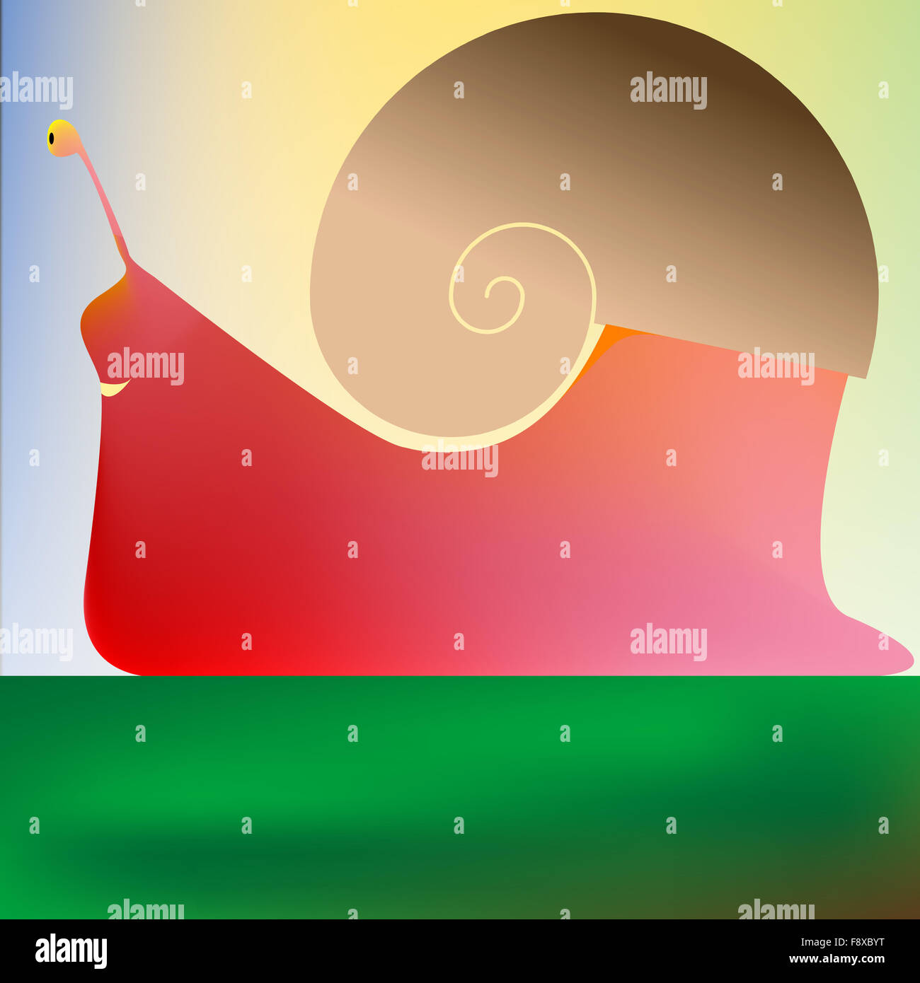 happy snail cartoon drawing Stock Photo - Alamy