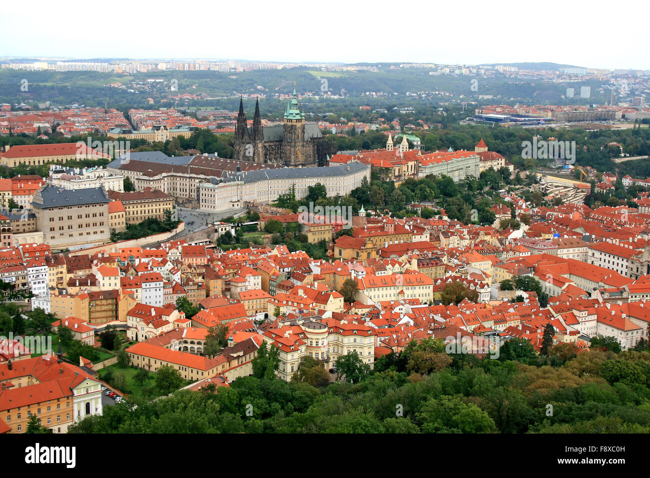The aerial view of Prague Stock Photo - Alamy