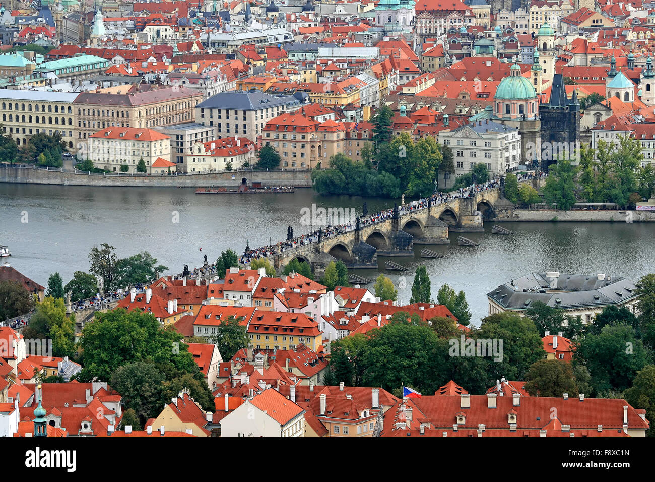 The aerial view of Prague Stock Photo - Alamy
