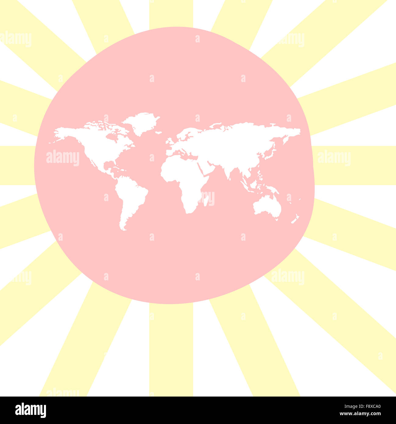 sunny world map Stock Photo - Alamy