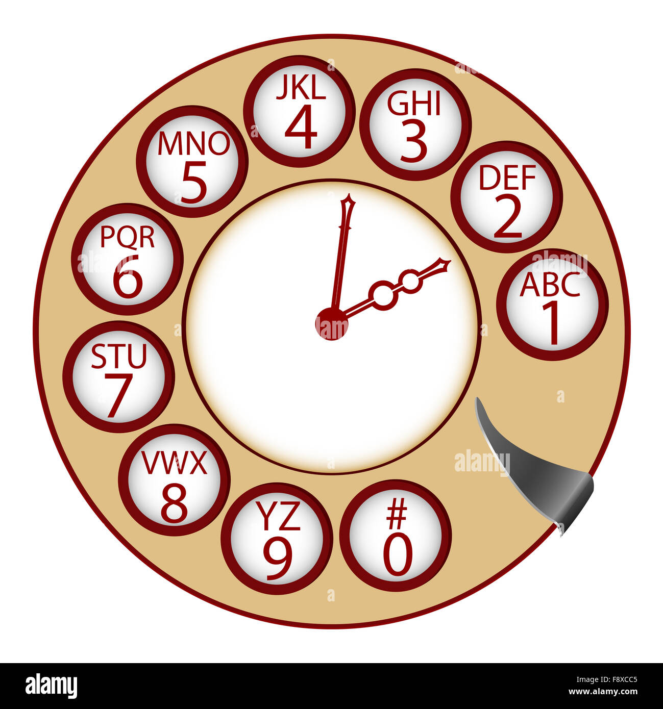 the telephone clock Stock Photo - Alamy