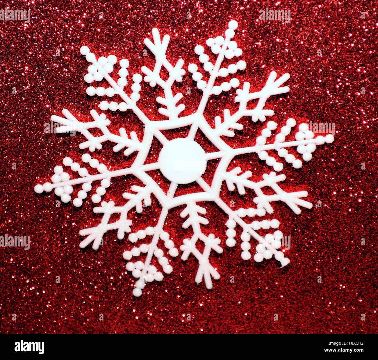 Red Glitter With snowflake Stock Photo - Alamy