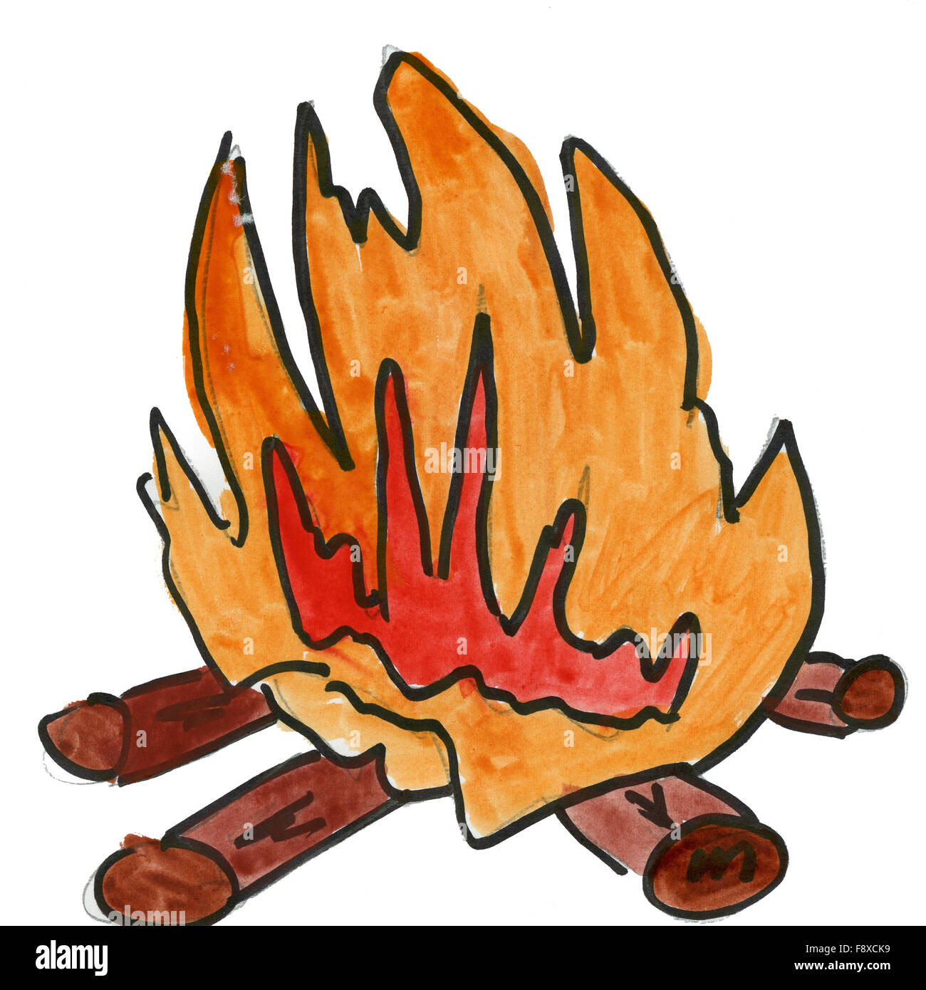 Clipart Of A Fire