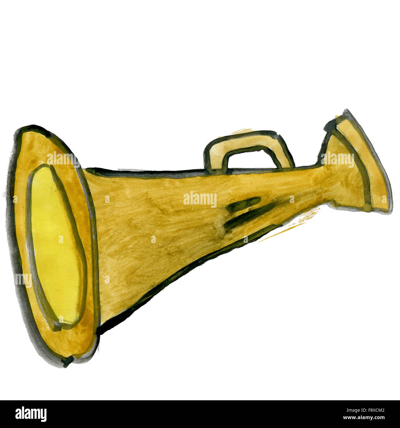 loudspeaker isolated on a white background Stock Photo - Alamy